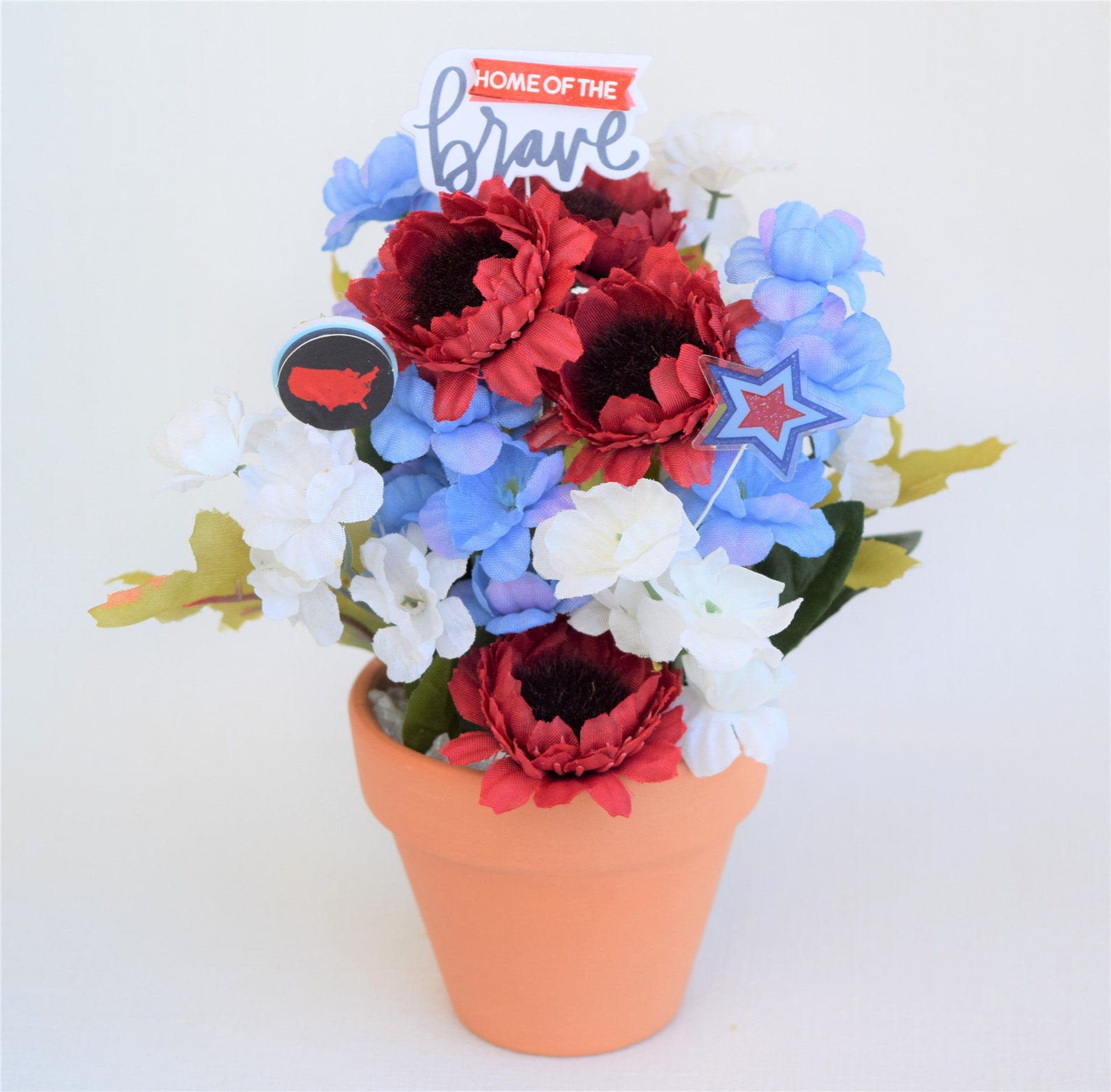 4th of July Miniature and Small American Flag Patriotic Clay - Etsy