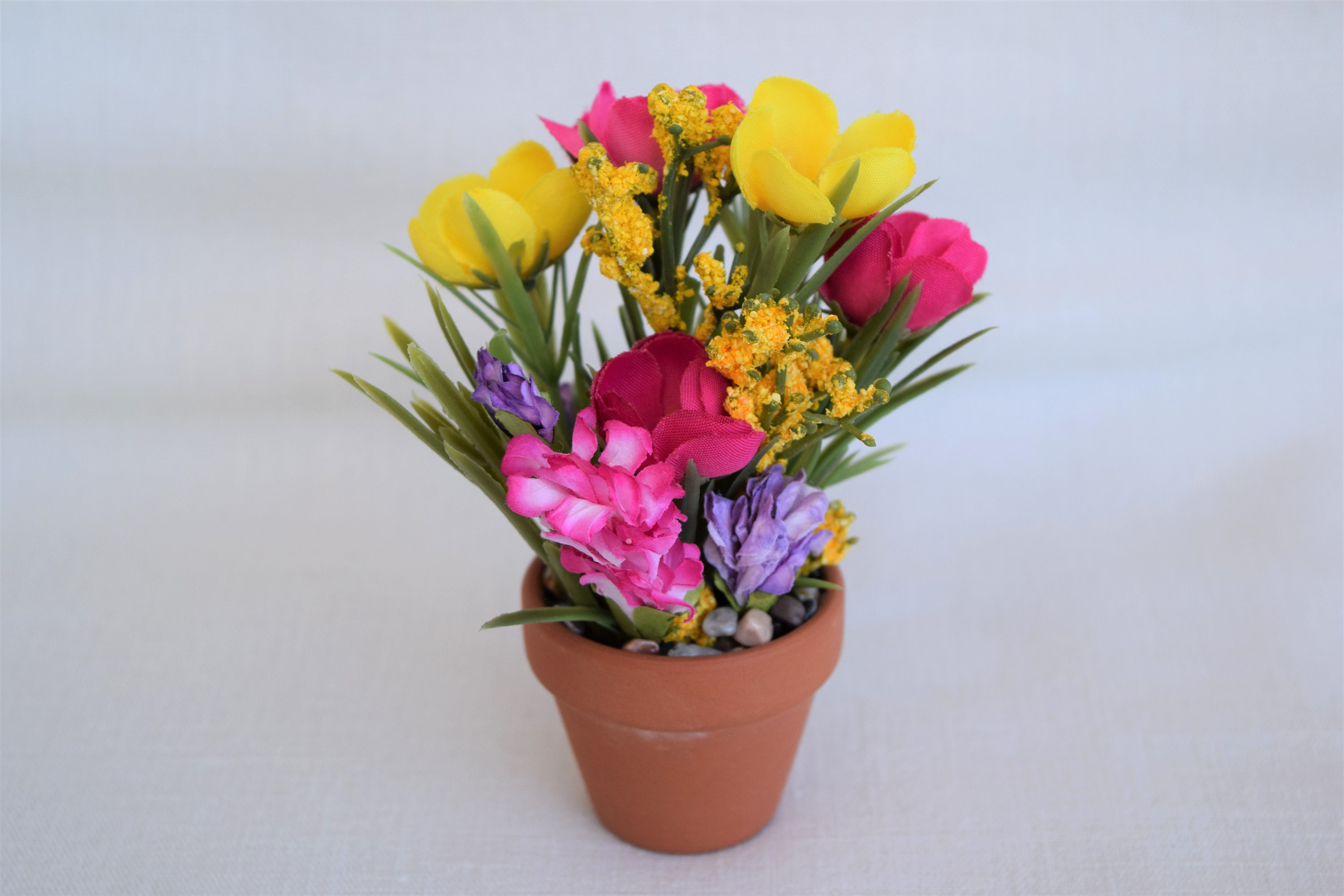 Spring Miniature And Small Flower Pots With Miniature And | Etsy