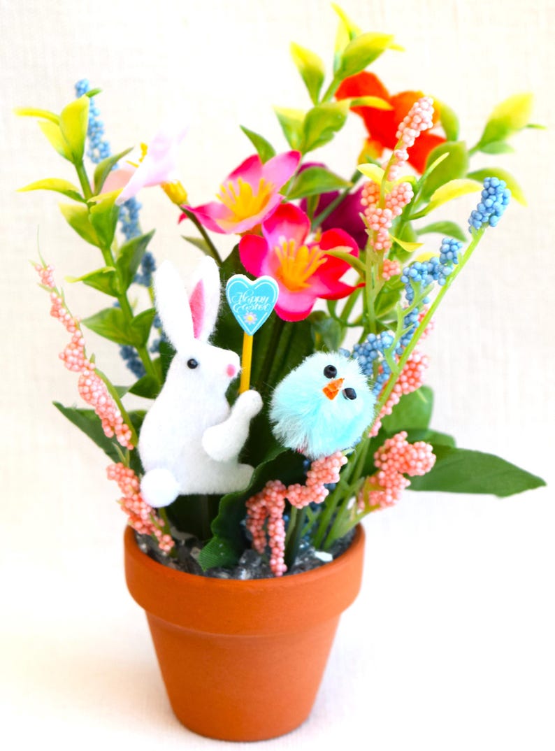 Easter Miniature and Small Flower Pots With Artificial Flowers (not 1: ...