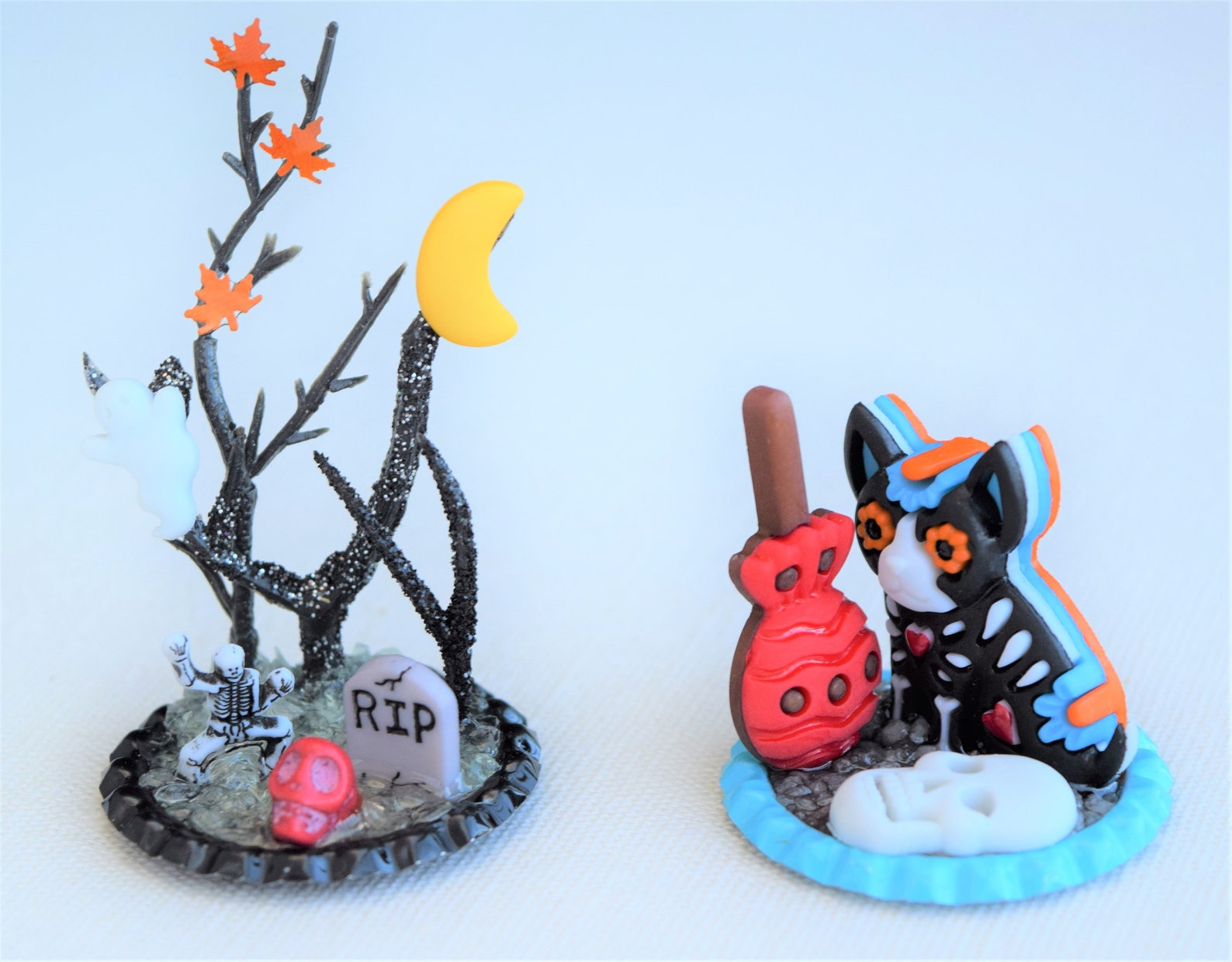 Miniature Halloween Figurine Scenes Some Glow in the Dark - Etsy
