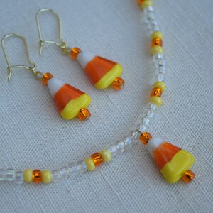 Halloween Candy Corn Jewelry Necklaces and Earrings Sets or - Etsy