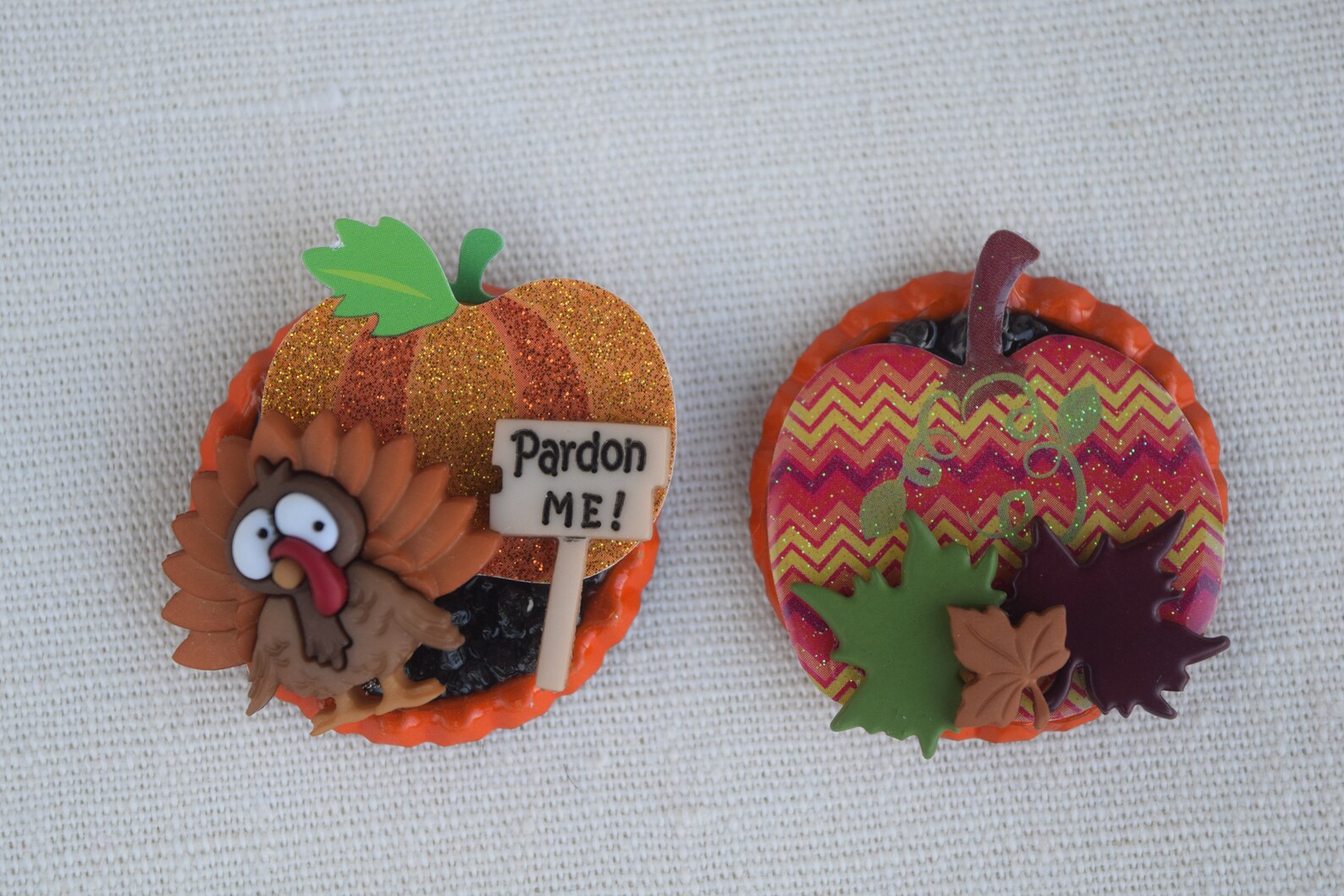 Thanksgiving/fall 3 D Pins Magnetic Pins Necklaces - Etsy