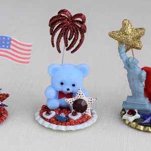 4th of July Independence Day Patriotic Miniature Figurine | Etsy