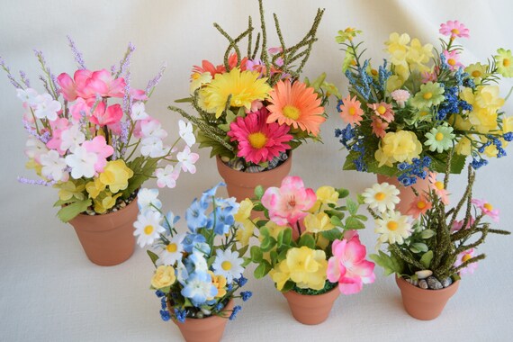 Spring Miniature and Small Flower Pots With Miniature and - Etsy