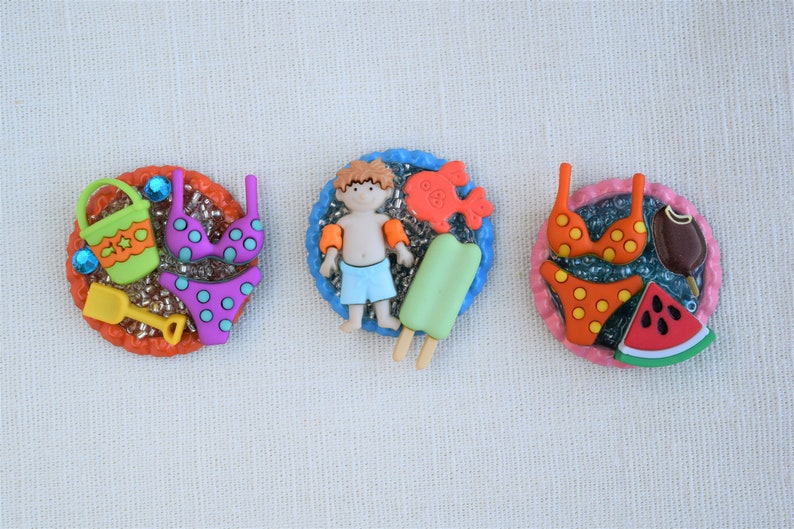 Spring and Summer Refrigerator Magnets Pins Pins With - Etsy