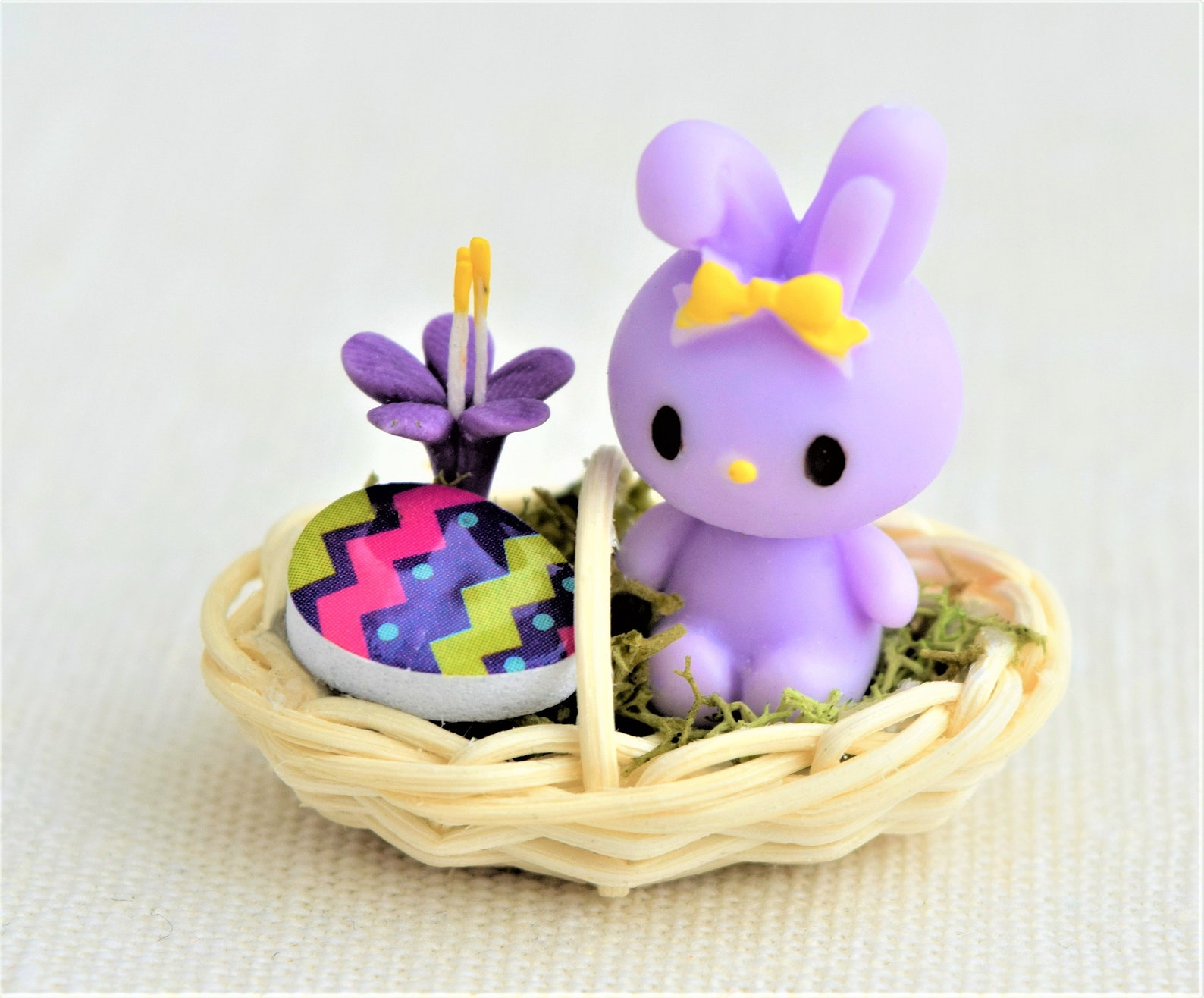 Miniature Easter Baskets 1:12 Scale, Dollhouse Easter Basket Miniatures ...