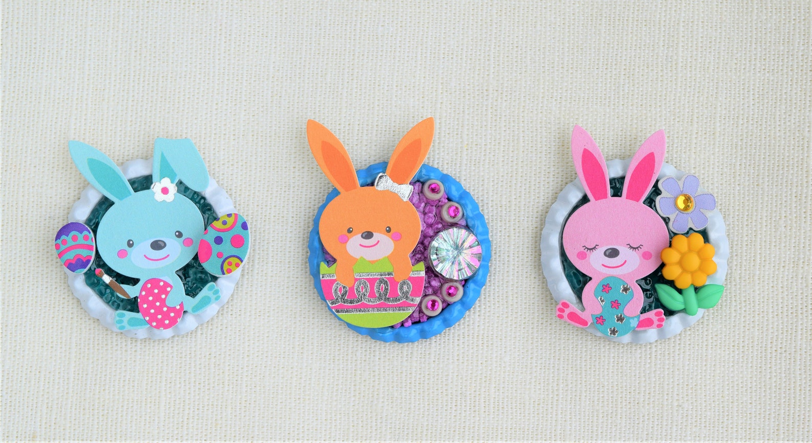 3-D Easter Pins brooches Magnetic Pin Backs Refrigerator - Etsy