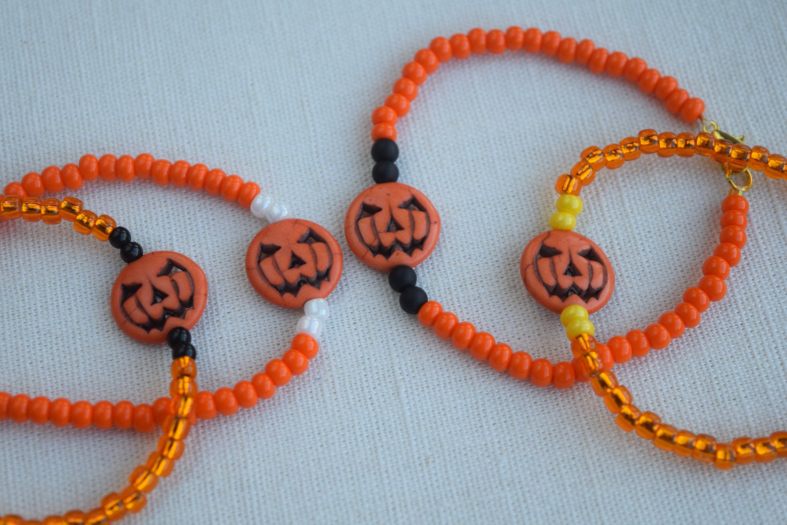 Halloween Jewelry Scary Pumpkins Necklaces Bracelets and | Etsy