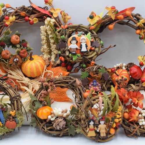 Thanksgiving and Fall Miniature Figurine Scenes - Etsy