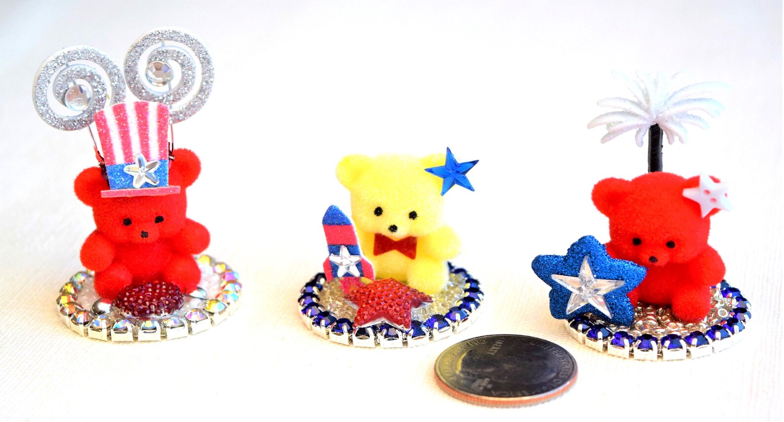 4th of July Independence Day Patriotic Deluxe Miniature Figurine Scenes ...