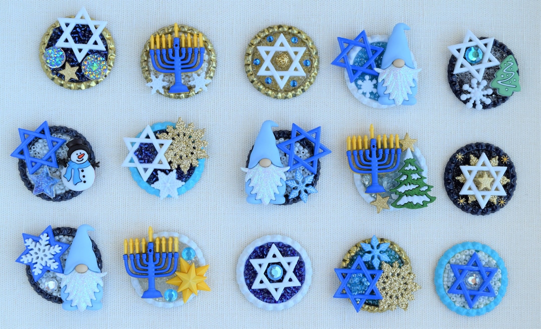 Hanukkah 3 Dimensional Ornaments Magnets Pins Magnetic Pin - Etsy