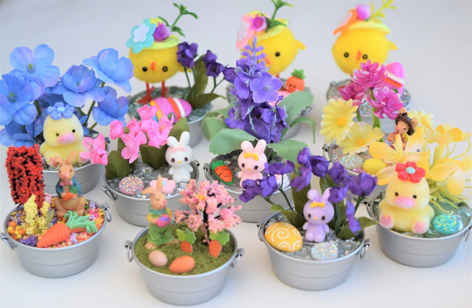 Miniature Easter Figurine Scenes and Miniature Floral - Etsy