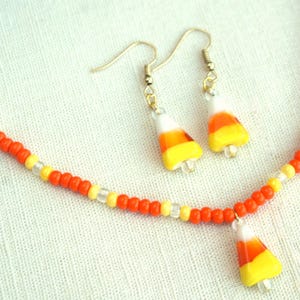 Halloween Candy Corn Jewelry - Necklaces and Earrings Sets or Separates ...