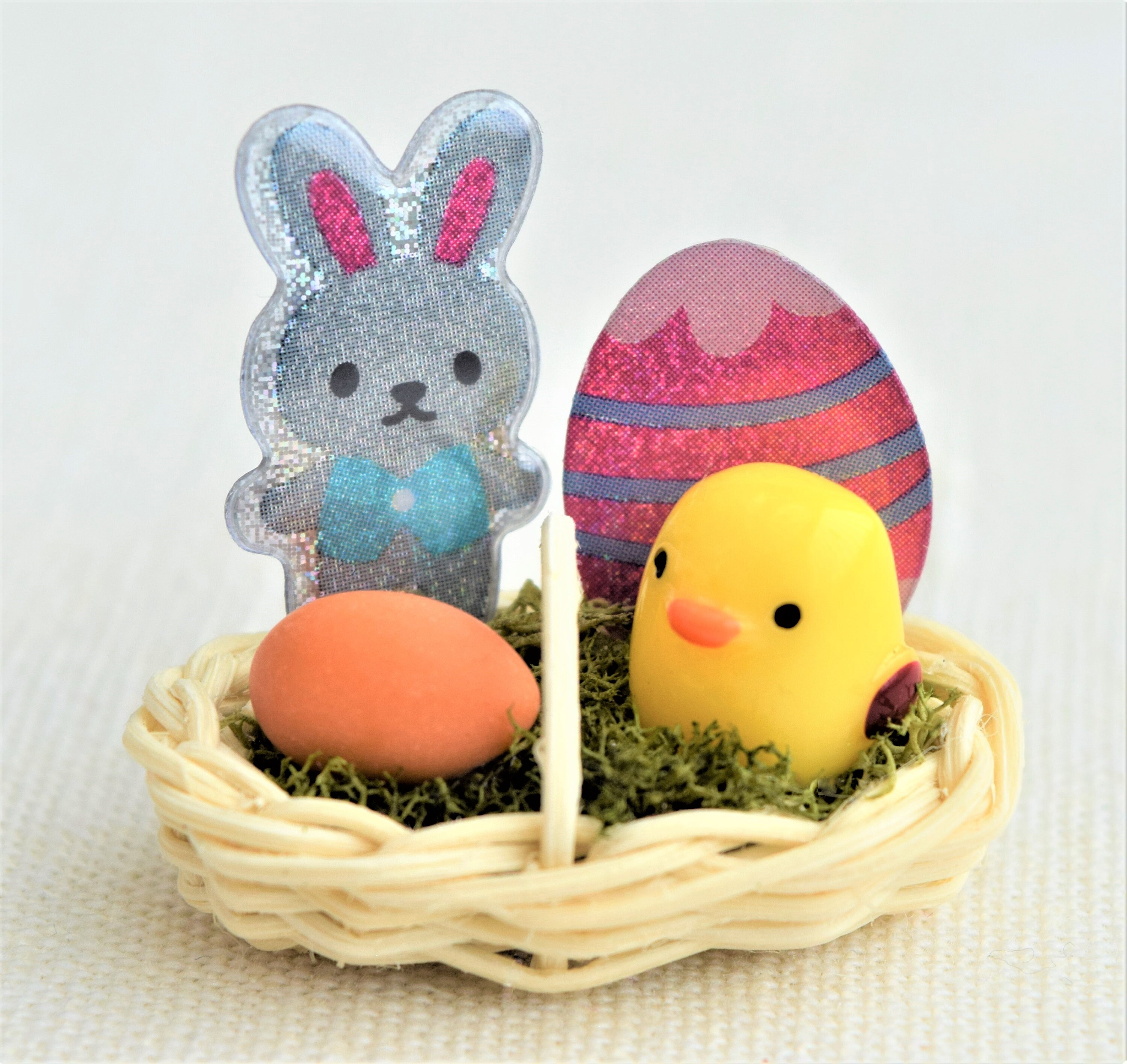 Miniature Easter Baskets 1:12 Scale, Dollhouse Easter Basket Miniatures ...