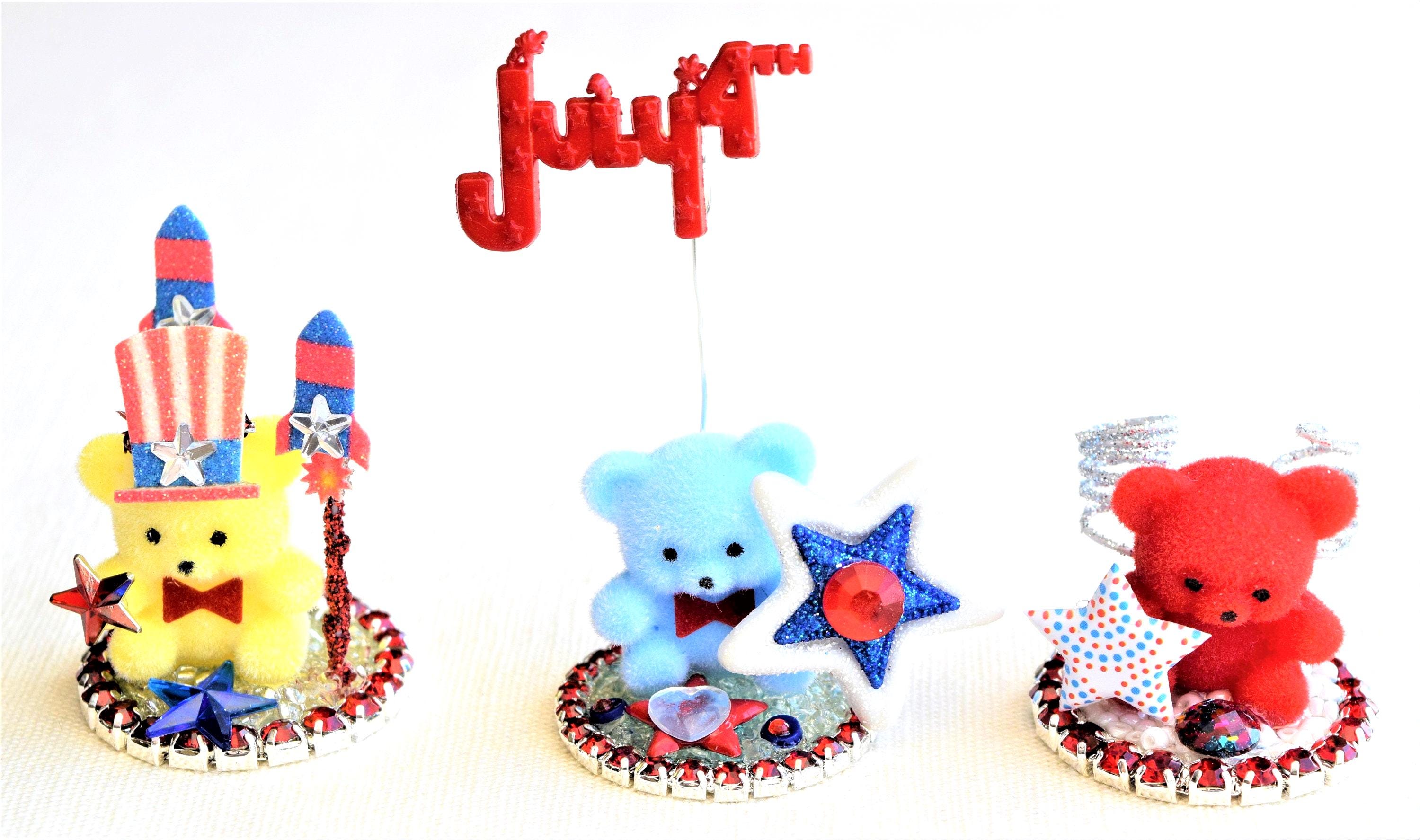 4th of July Independence Day Patriotic Deluxe Miniature Figurine Scenes ...