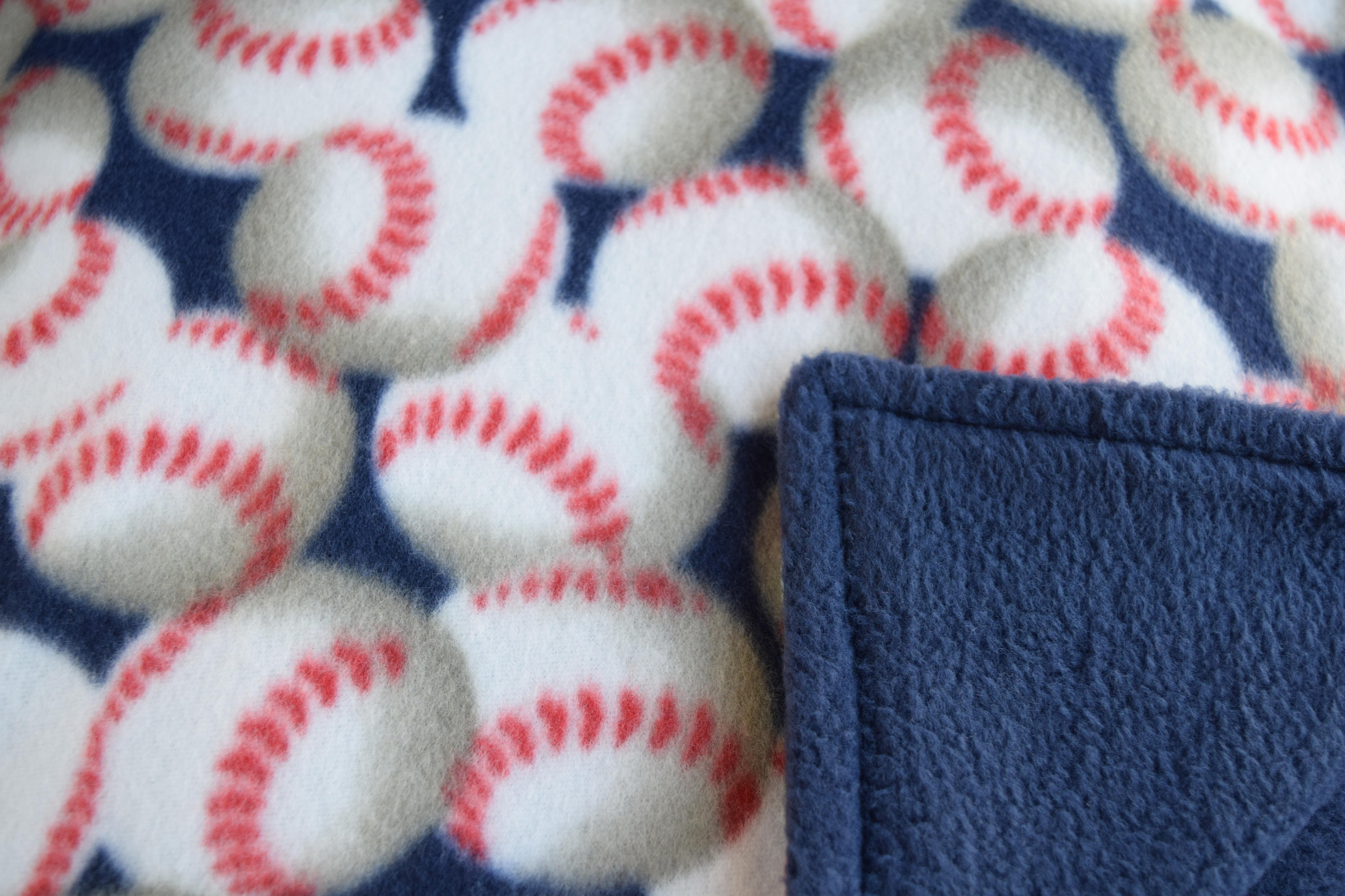 Baseball Double-Sided Sports Fleece Blanket Handmade | Etsy