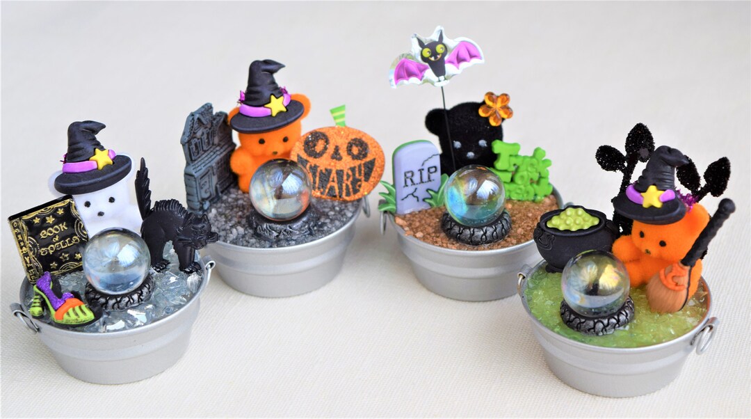 Miniature Halloween Scenes With Miniature Crystal Balls in - Etsy UK