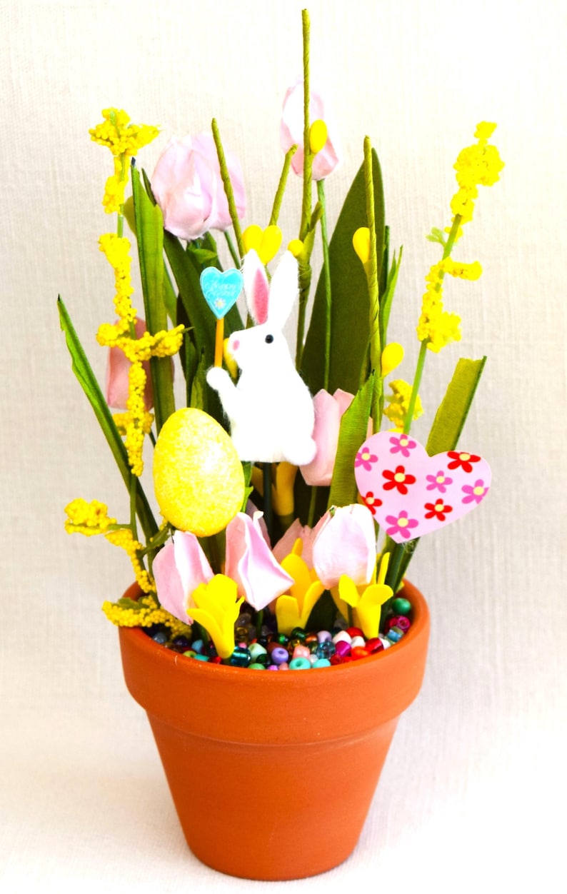 Easter Miniature and Small Flower Pots With Artificial Flowers (not 1: ...