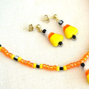 Halloween Candy Corn Jewelry - Necklaces and Earrings Sets or Separates ...
