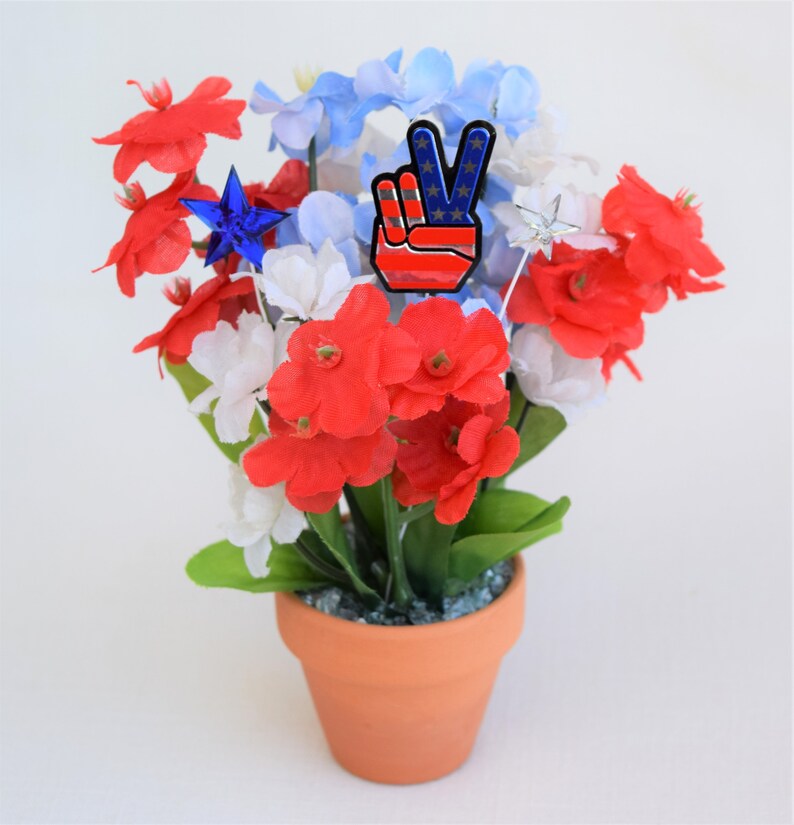 4th of July Miniature and Small American Flag Patriotic Clay - Etsy