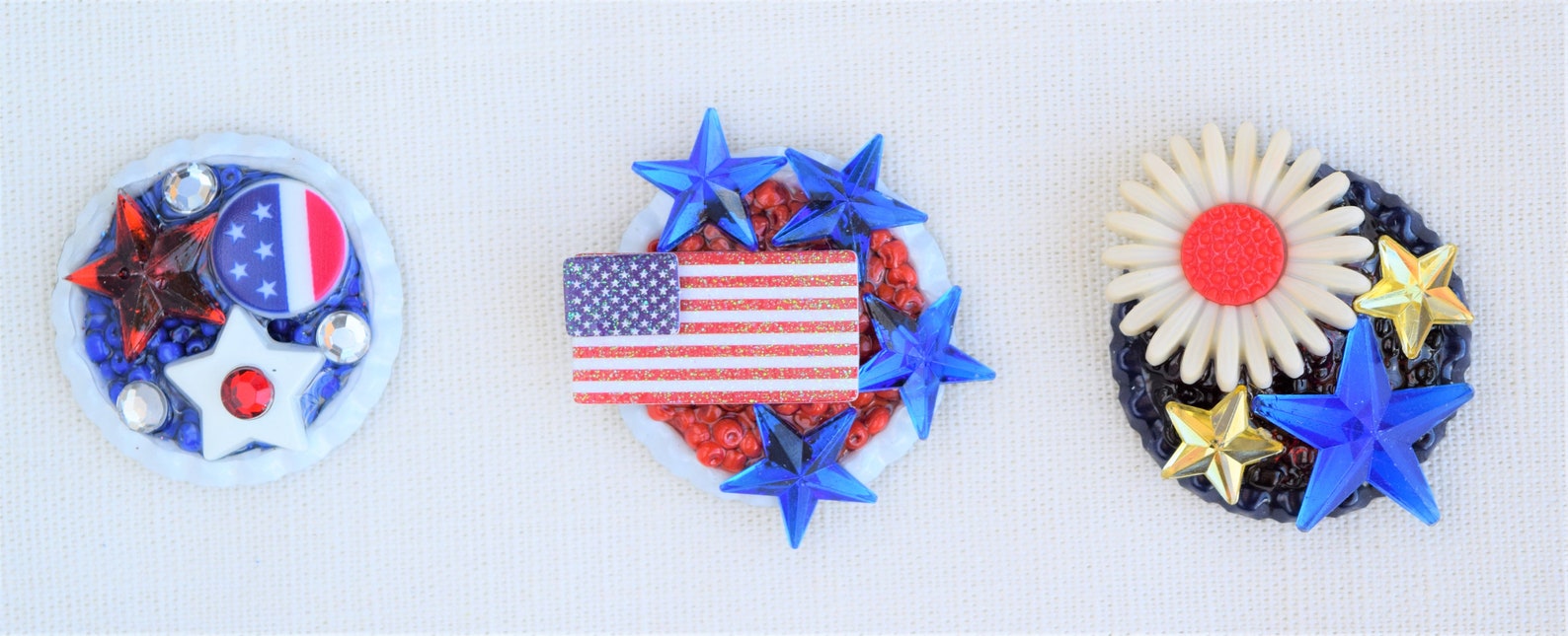 3-D 4th of July American Patriotic Pins Magnetic Pin Backs - Etsy