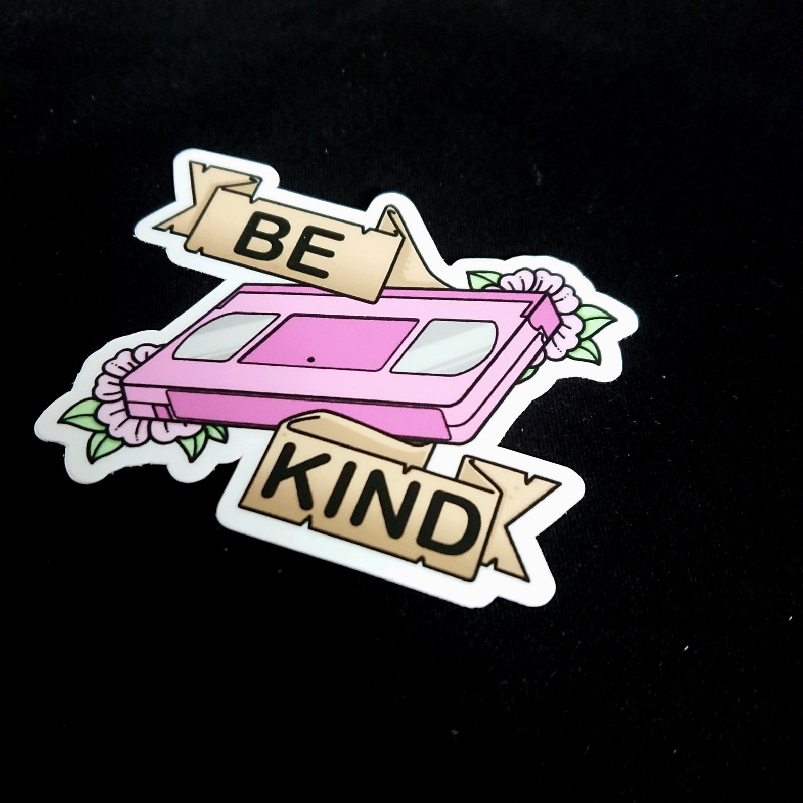 Be Kind Sticker || Cute, VHS, Retro, Nostalgic, 90s, Pastel, Goth ...