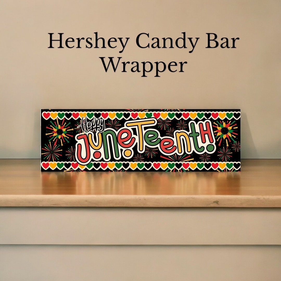 Buy PRINTABLE Candy Bar Wrapper Juneteenth Day Chocolate Instant ...