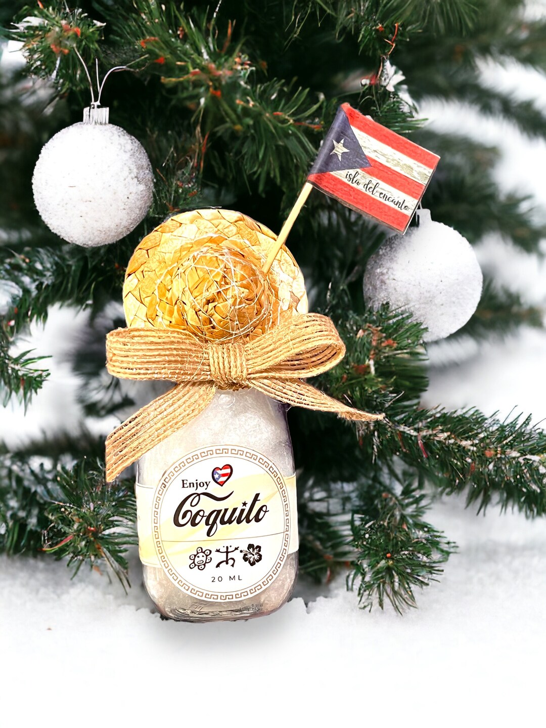 Coquito Ornament christmas Gift, Puerto Rico Decor Hispanic, Christmas ...