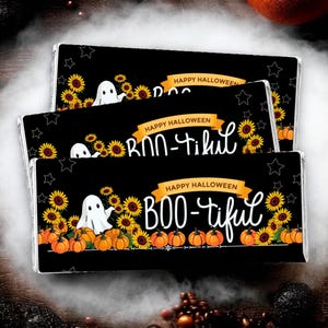 Printable Halloween Candy Bar Wrappers: Ghost Party Favors (digital ...