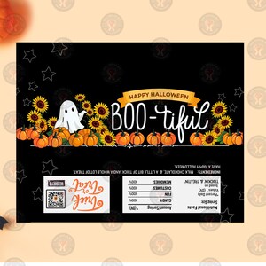 Printable Halloween Candy Bar Wrappers: Ghost Party Favors (digital ...