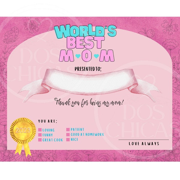 Printable Worlds Best Mom - Etsy