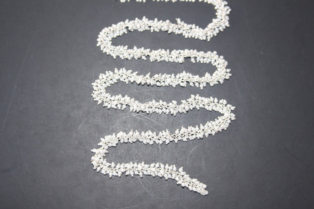 Pearl Beaded Rosary Chain, Silver Plated Jewelry Making - Etsy