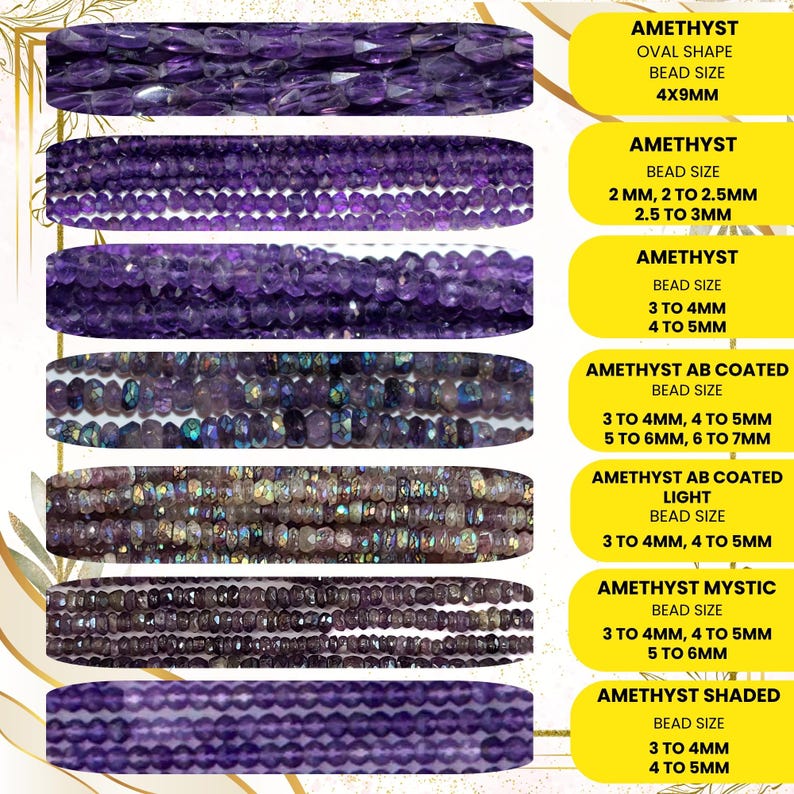 AAA Faceted Amethyst and Rainbow Moonstone Bead Strand for Jewelry ...