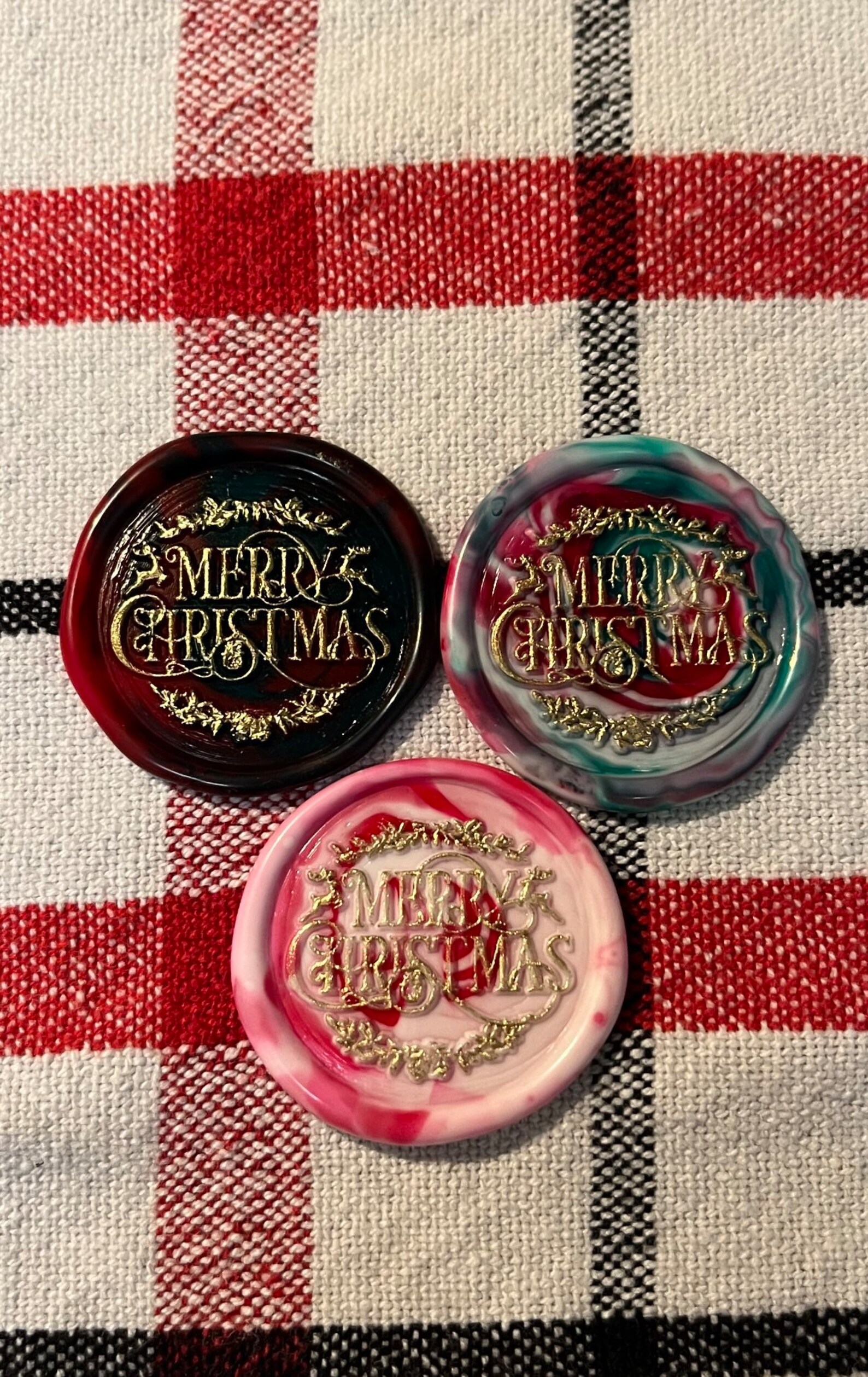 Merry Christmas Wax Stamp Christmas Wax Seal Festive Wax - Etsy