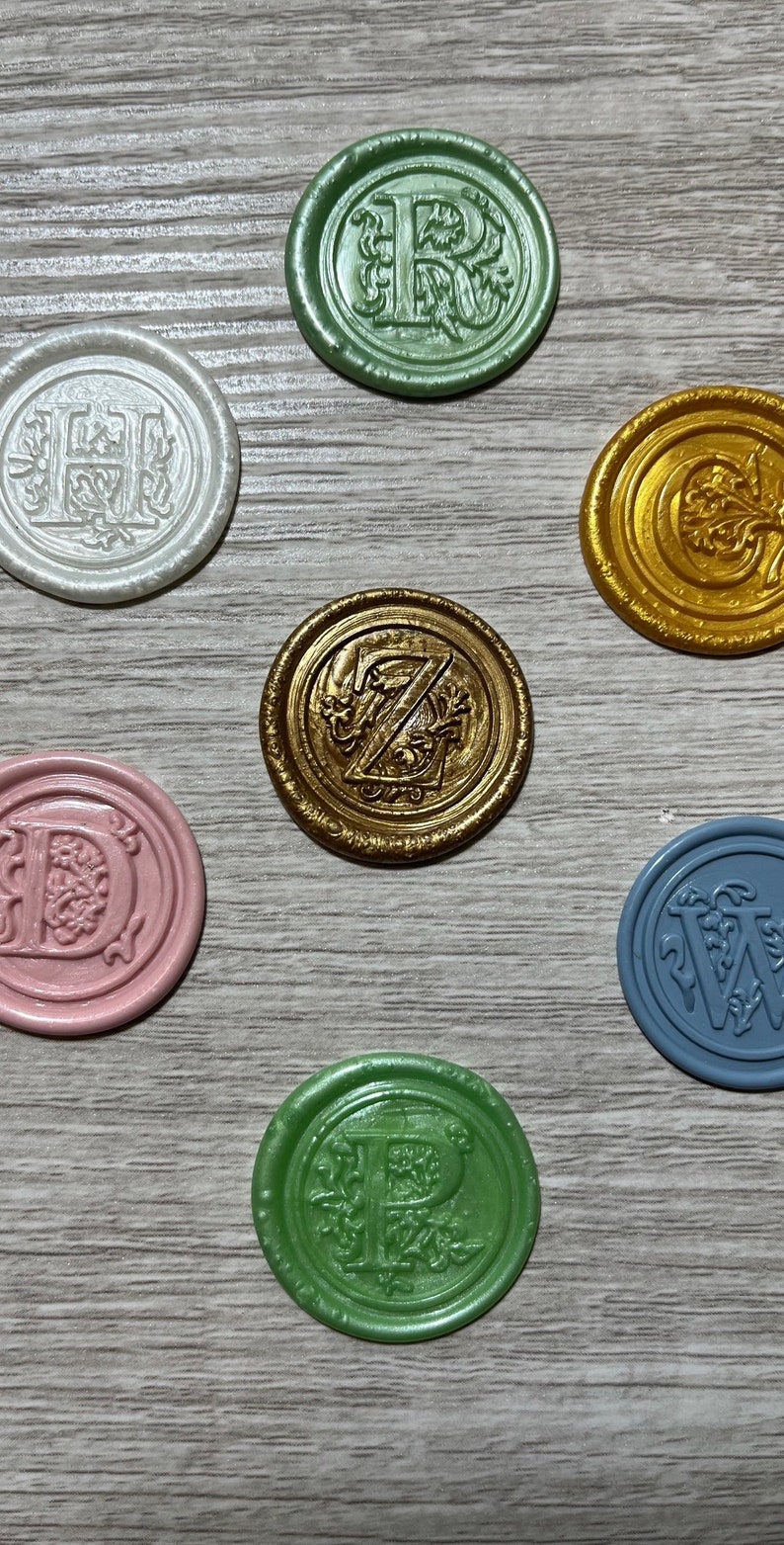 Initial Wax Seals Initial Wax Stamp Letter Initial Seal - Etsy
