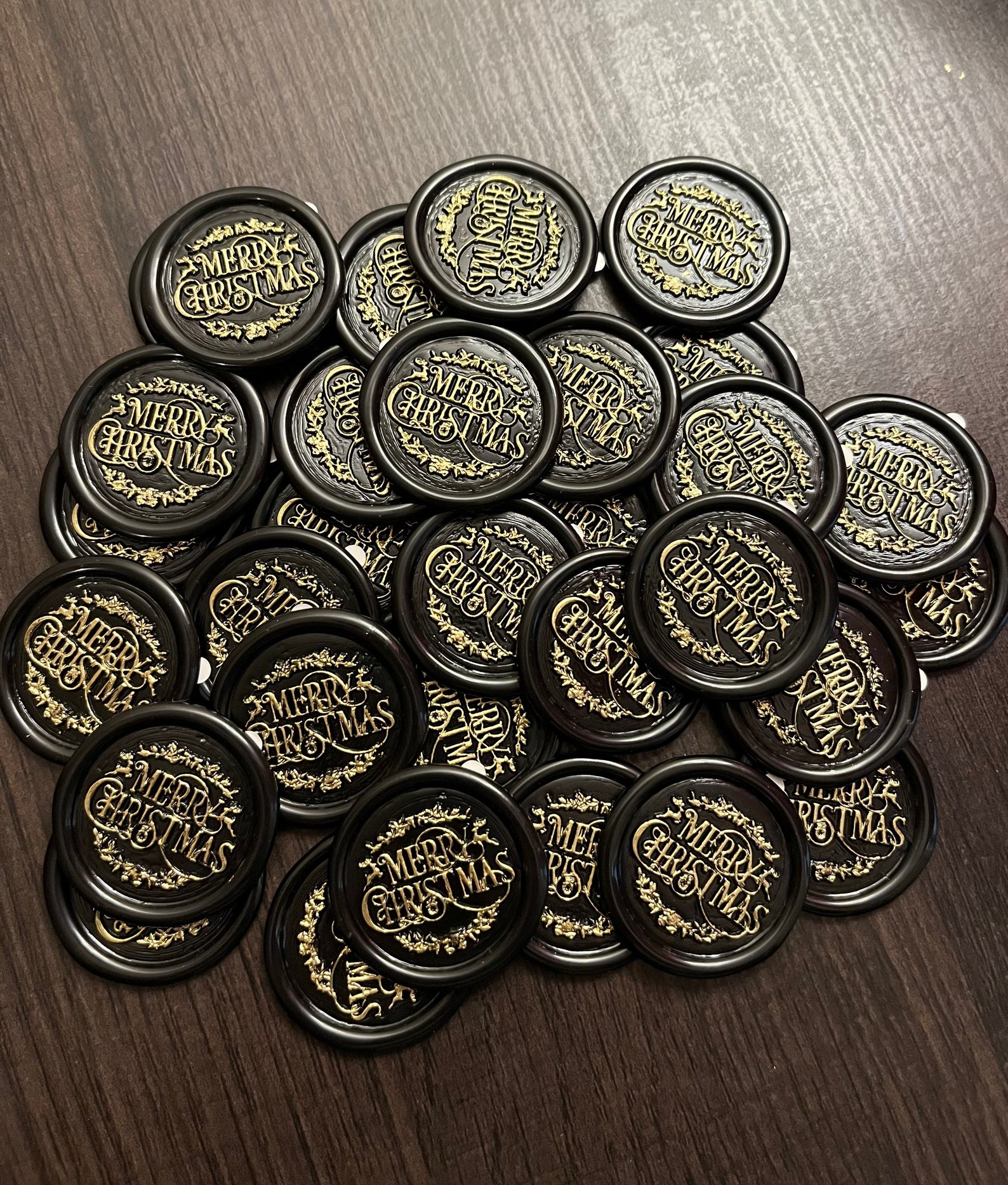 Merry Christmas Wax Stamp Christmas Wax Seal Festive Wax - Etsy