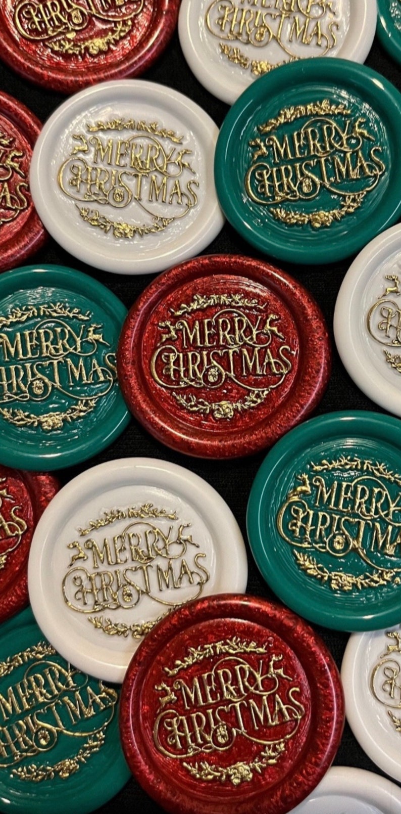 Merry Christmas Wax Seals, Merry Christmas Stamps, Christmas Envelope ...