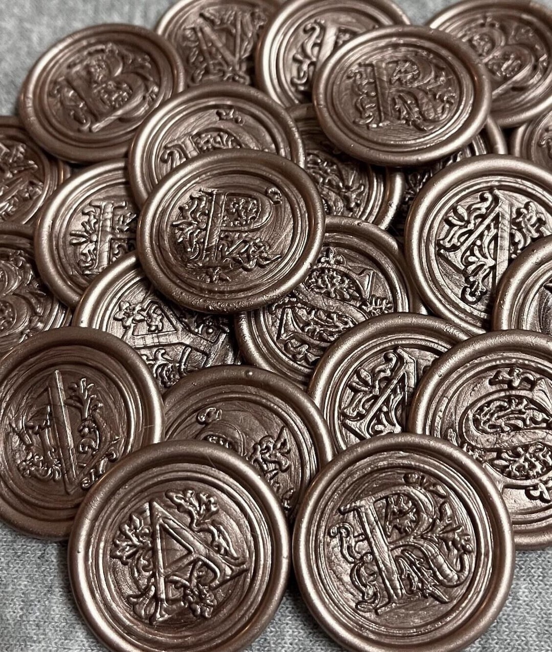 Initial Wax Seals, Initial Wax Stamp, Letter Initial Seal, Letter ...