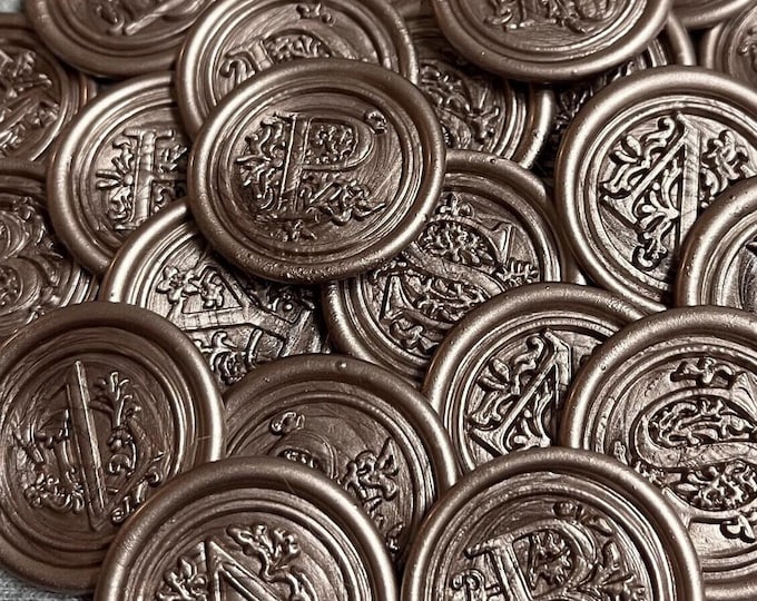 Initial Wax Seals, Initial Wax Stamp, Letter Initial Seal, Letter ...