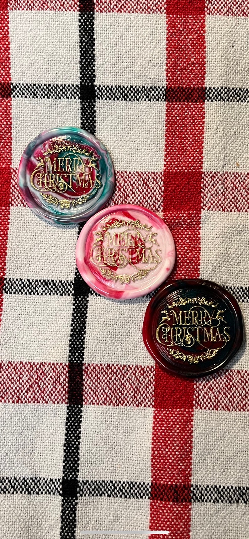 Merry Christmas Wax Stamp Christmas Wax Seal Festive Wax - Etsy