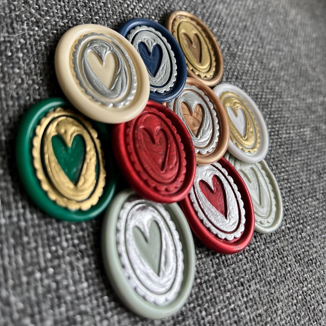 Heart Wax Stamp Seals - Etsy