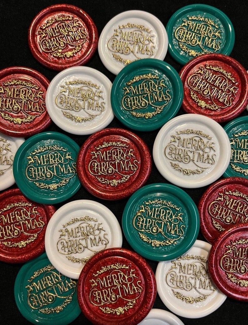 Merry Christmas Wax Seals, Merry Christmas Stamps, Christmas Envelope ...