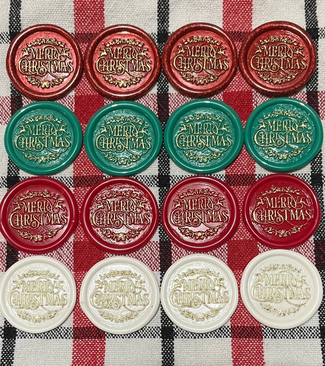 Merry Christmas Wax Stamp Christmas Wax Seal Festive Wax - Etsy