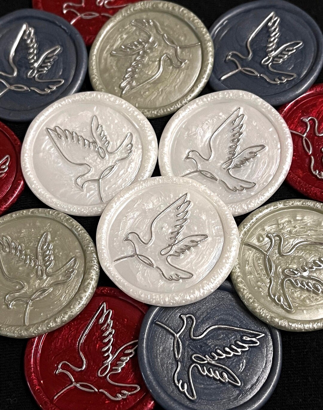 Dove Wax Seal, Dove Wax Stamp, Christmas Wax Stamp, Dove Christmas ...