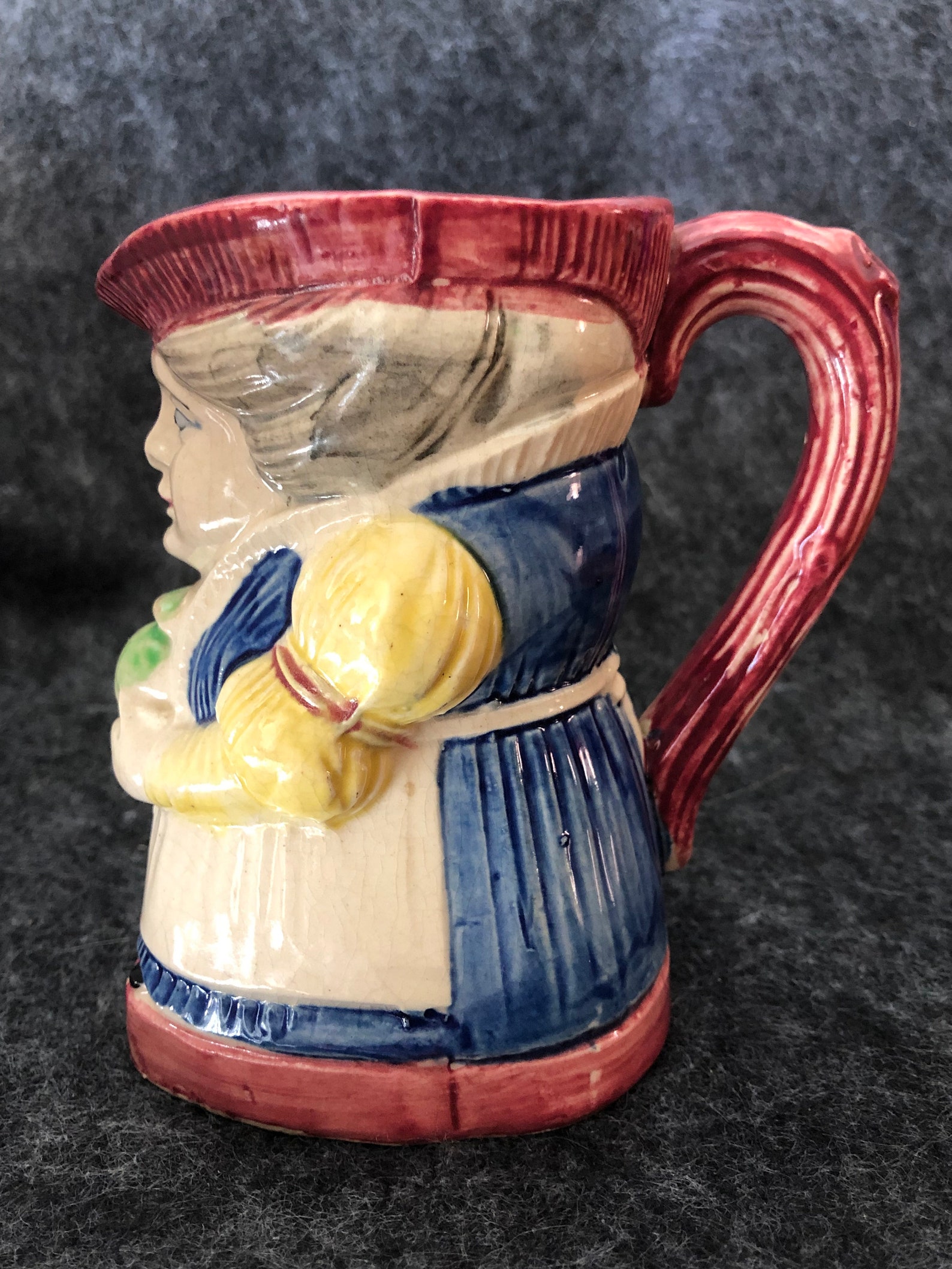 Toby Pitcher of Colonial Woman Holding a Green Pitcher. Made in Japan ...