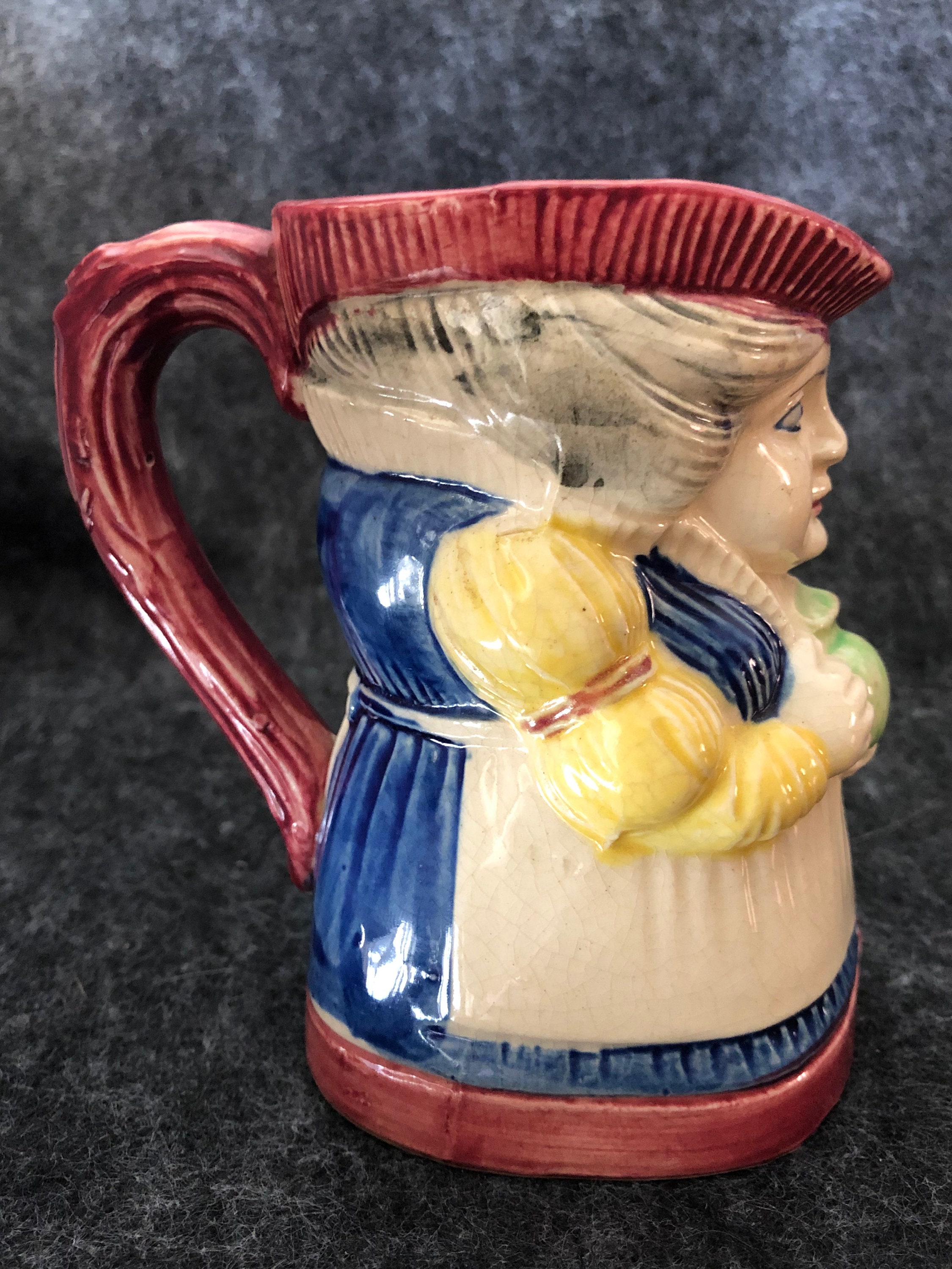 Toby Pitcher of Colonial Woman Holding a Green Pitcher. Made in Japan ...