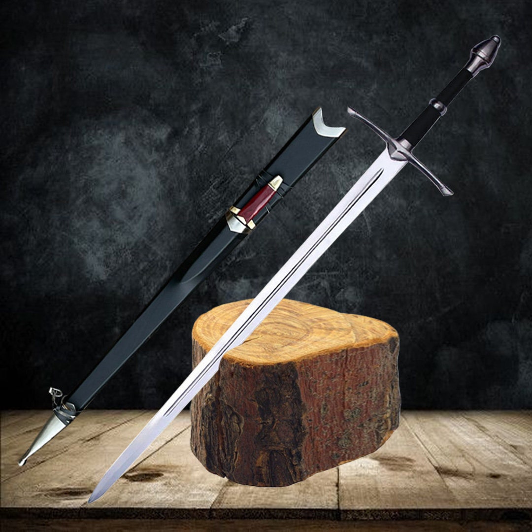 Hand Forged Fully Functional Viking Strider Sword LOTR Replica Aragorn ...