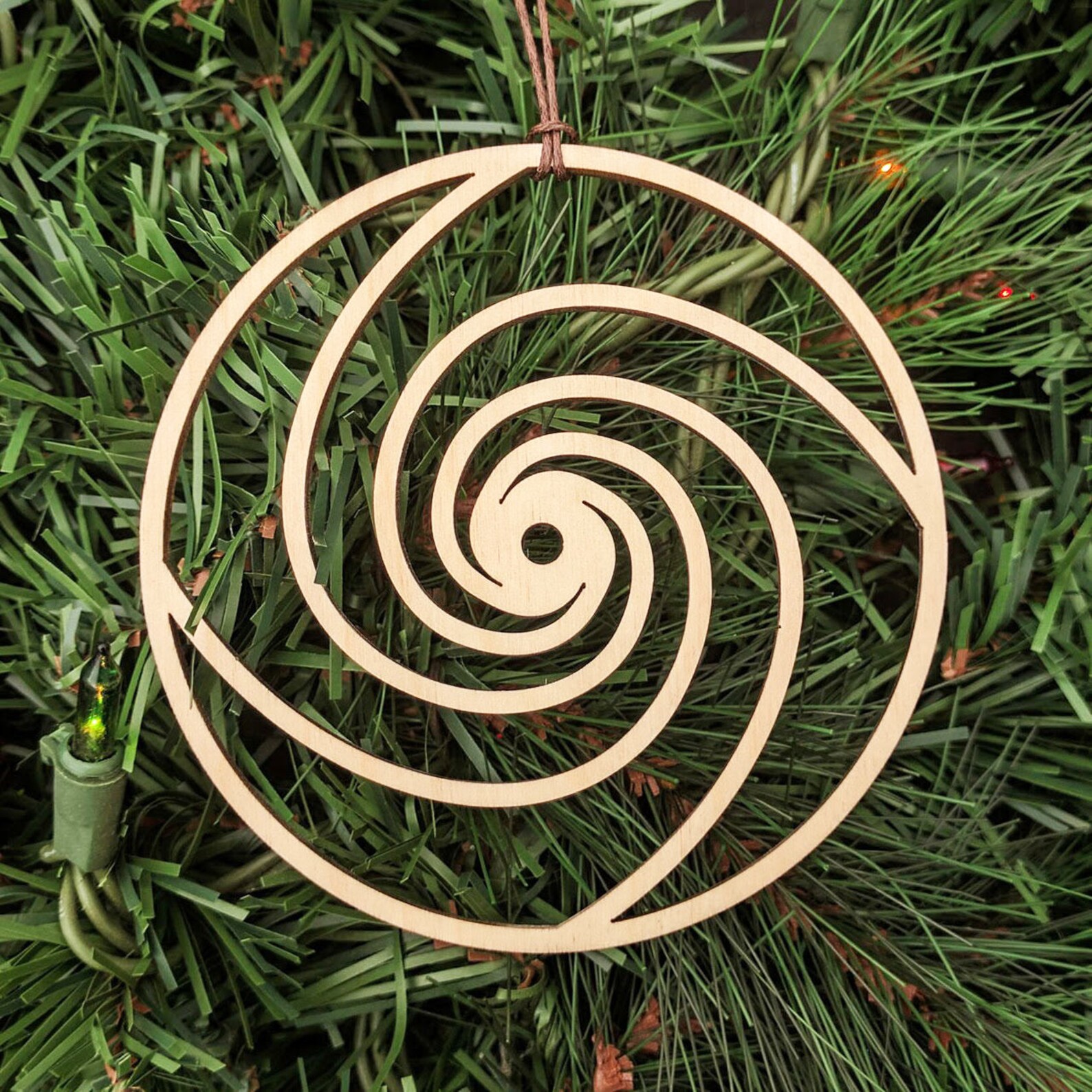 Fibonacci Vortex Holiday Ornament- Sacred Geometry Symbol Laser Cut ...