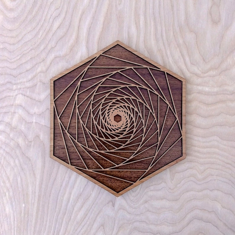 Centripetal Reflections 14 Wood Wall Art Hanging | Etsy