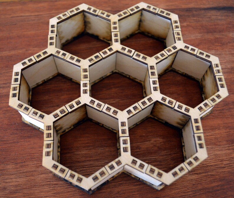 DIY Honeycomb Cube Grid Shelf Display Geometría Sagrada - Etsy España